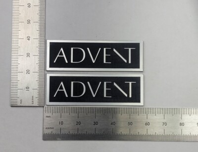 Advent Speaker Badge Logo Emblem Brushed Silver Pair With Self Stick ...