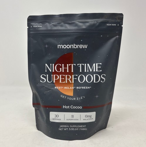 MoonBrew Nighttime Magnesium Hot Cocoa, Natural Sleep Aid Drink Mix for ...