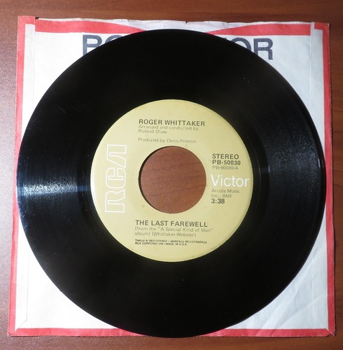 Roger Whittaker, Last Farwell / Paradise, RCA Victor, 45RPM, EX | eBay