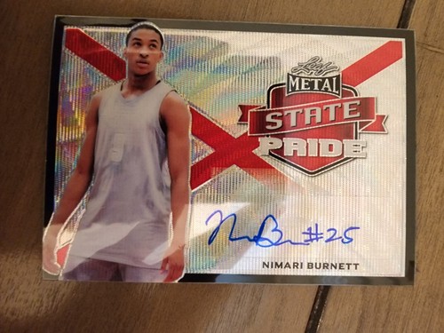 Nimari Burnett 2022 Leaf Metal State Pride Auto Black Wave /10 | eBay