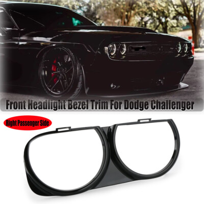 Headlight Bezel For 2015-2019 Dodge Challenger RH Right Side Black ...