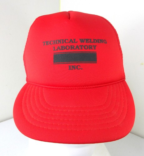 Vintage Technical Welding Laboratory INC. Hat Mesh Trucker Cap Red ...