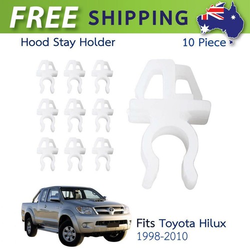 10x Hood Prop Stay Retainer Fastener Clip Fits 1998-2010 Toyota Hilux ...