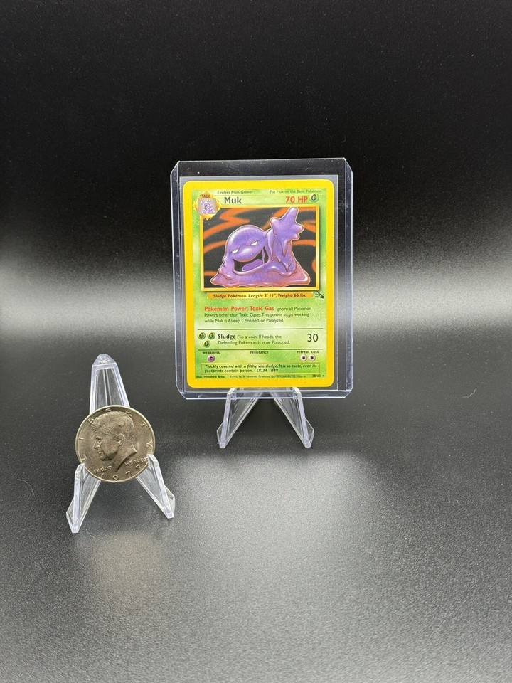 Pokemon TCG 1999 Fossil Muk Holo 2000 Team Rocket 1st Edition Dark Muk ...