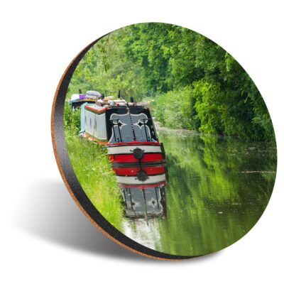 1x Round Coaster 12cm Canal Boat Oxford England UK #50442 | eBay UK