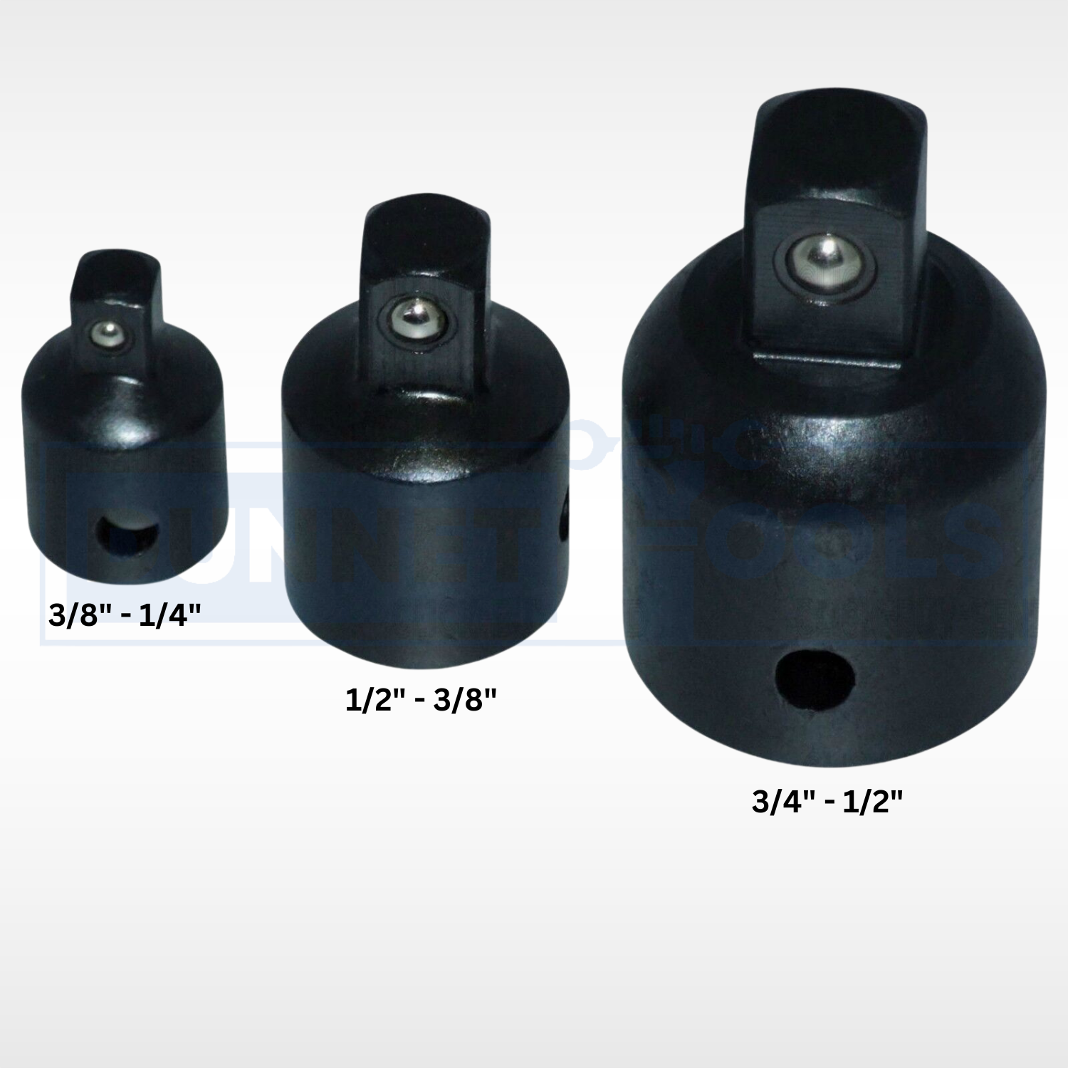 Impact Socket Reducer Set Step Down Adaptors 3/4 to 1/2 to 3/8 to 1/4 ...