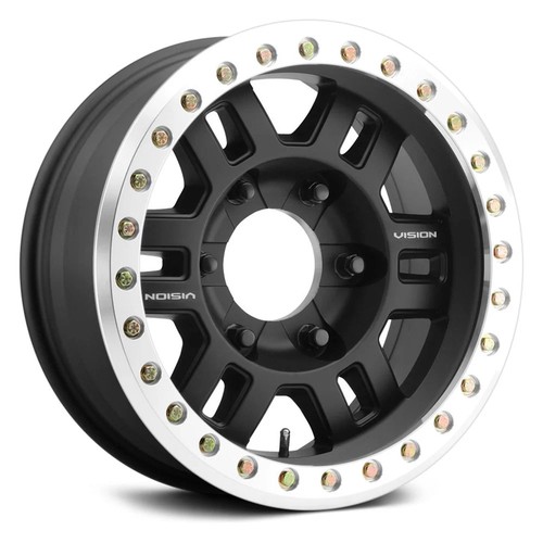 Vision 398 MANX BEADLOCK Wheels 17x8.5 (-15, 6x165.1, 110) Black Rims ...