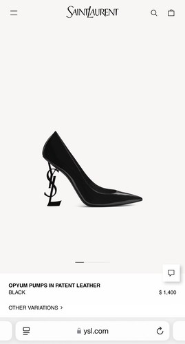 Authentic YSL OPYUM PUMPS IN PATENT LEATHER with red Heels | eBay