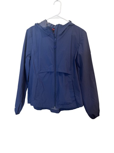 Gerry Jacket Womens Medium Blue Hooded Windbreaker Full Zip Lightweight ...