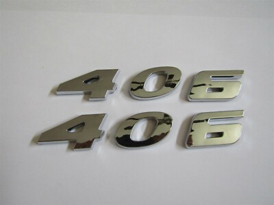 FORD 406 ENGINE ID FENDER HOOD SCOOP QUARTER PANEL TRUNK EMBLEMS CHROME ...