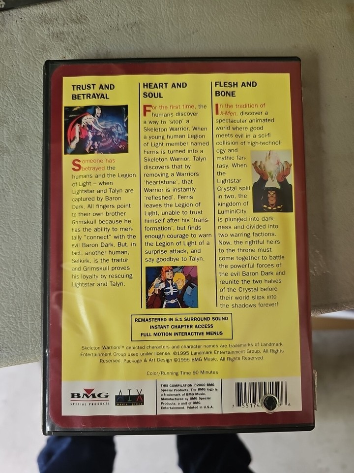 SKELETON WARRIORS DVD 1990'S Animation Very RARE! Tested Great ...