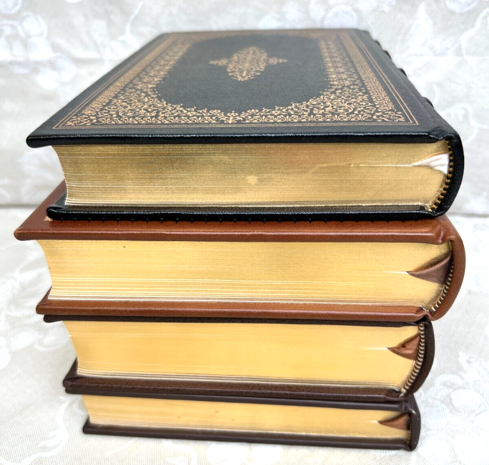 4 Franklin Library Books, Leather Bound 22K Gold Gilt William Faulkner ...