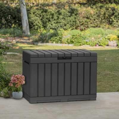 Keter Kentwood NEW 190L Durable Outdoor Garden Patio Storage Box Tool ...