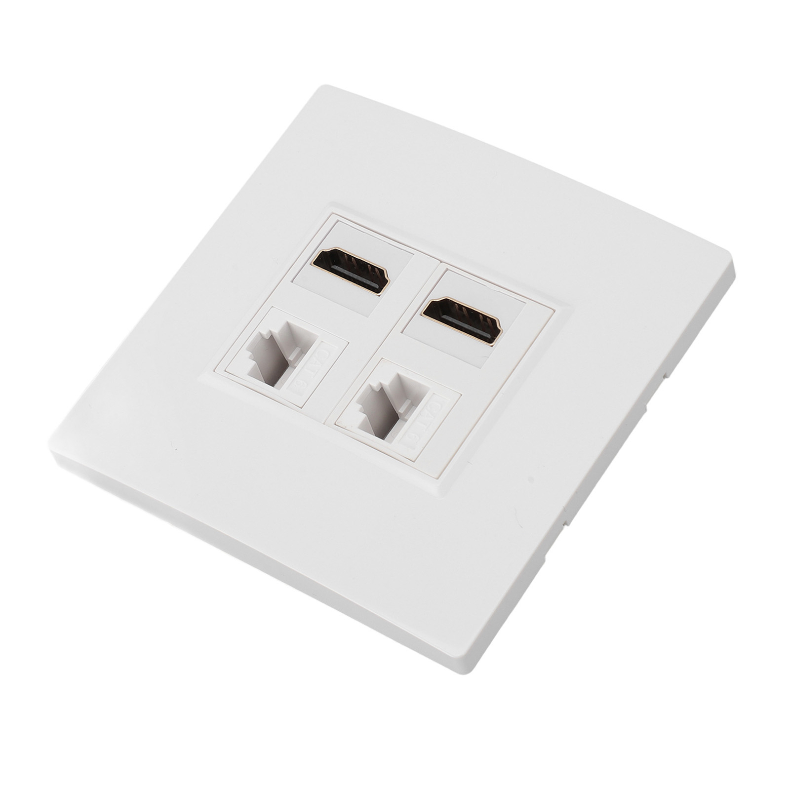 Cat6 HD Multimedia Interface Wall Plate Gigabit 4K HD Cable 4 Port ...