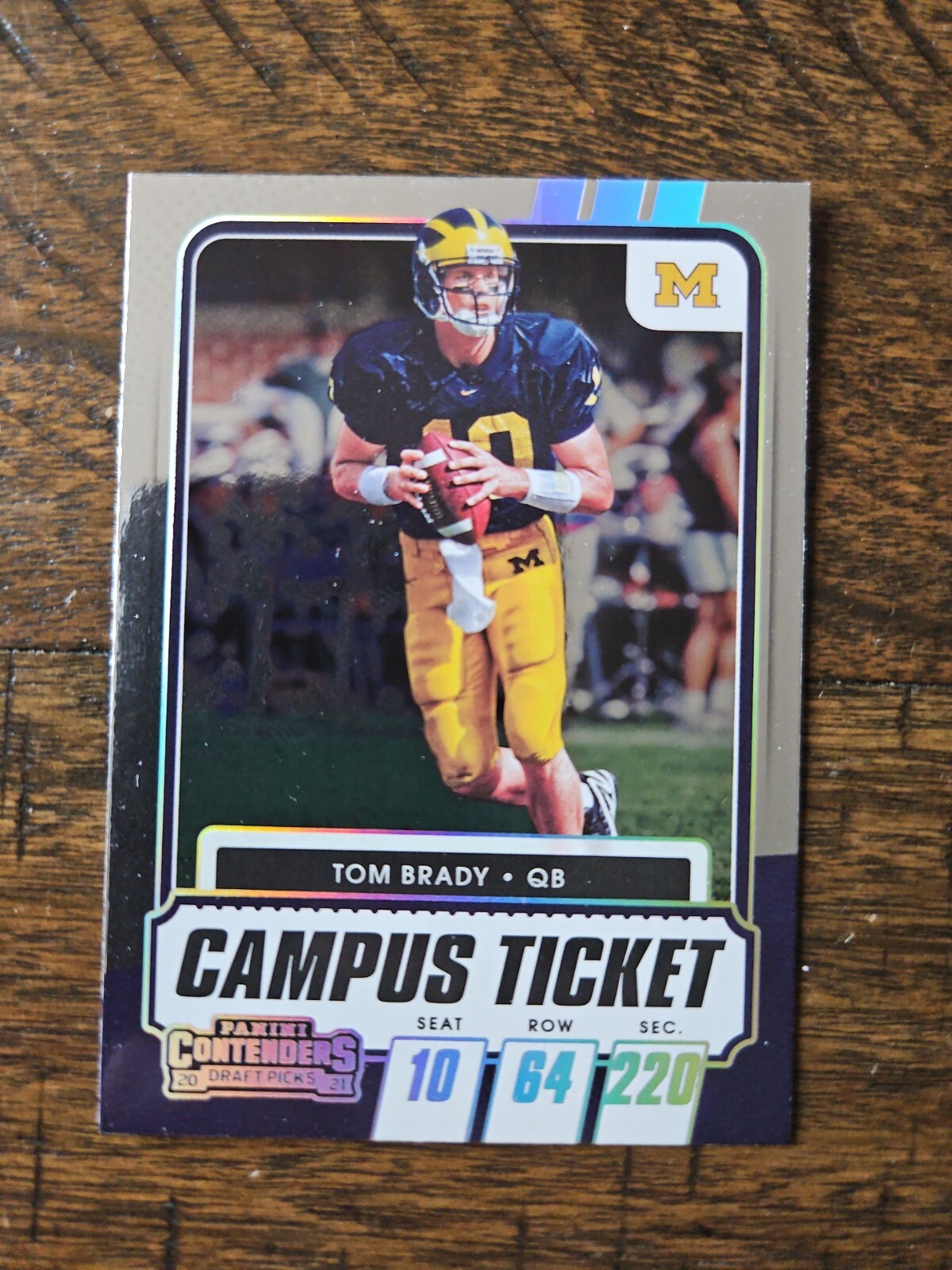 Tom Brady 2021 Panini Contenders Draft Picks Campus Ticket Red ...