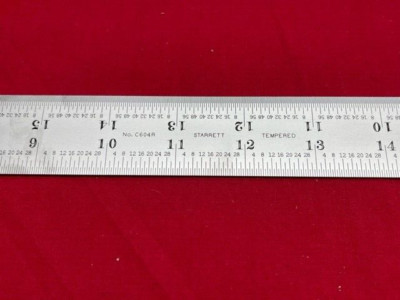 Starrett CH604R-24 Spring-Tempered Steel Rule with Inch Graduations ...