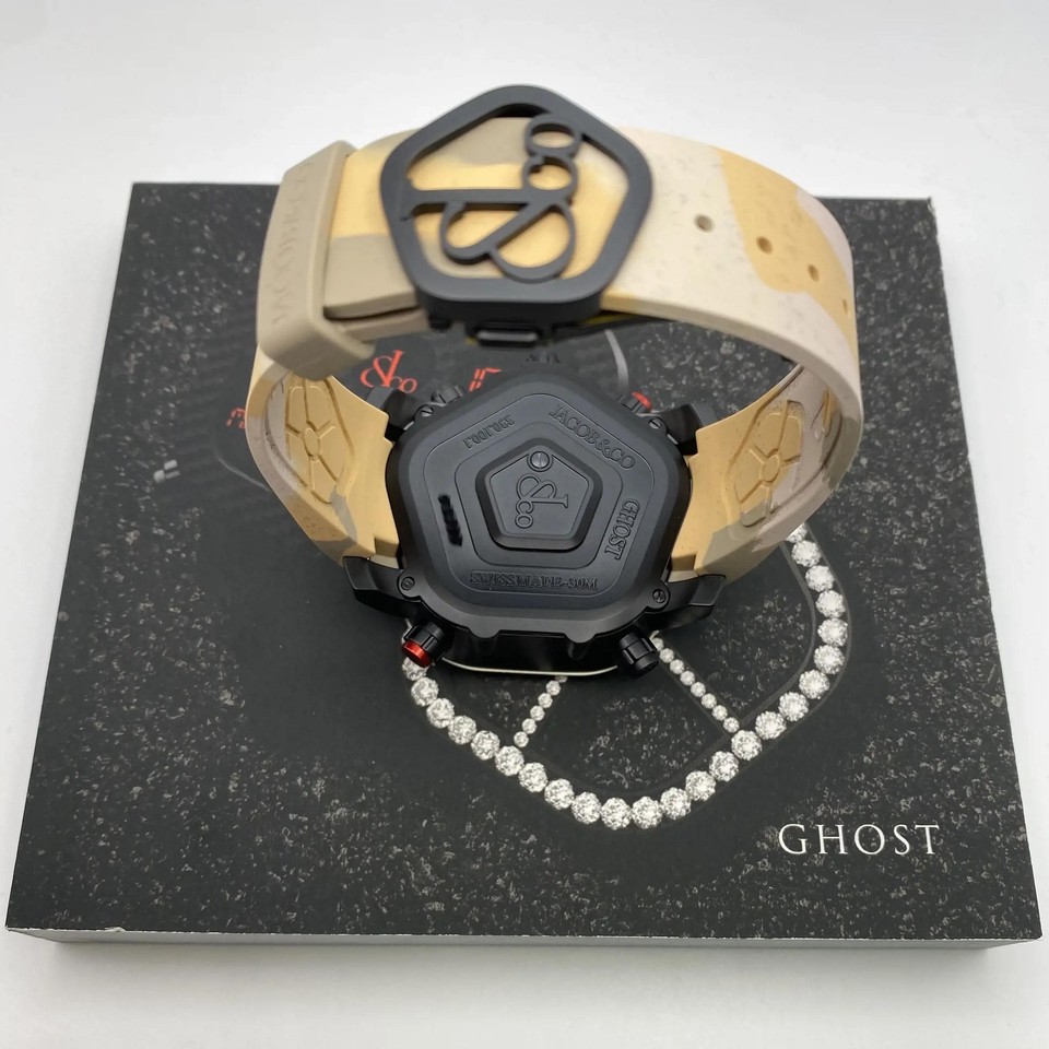 Jacob & Co. Ghost Carbon Bezel Camouflage Quartz Mens Watch GH100.11.NS ...