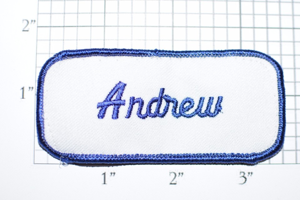 Name Tag Patch Embroidered Vintage Sew-on for Work Shirt Uniform ...