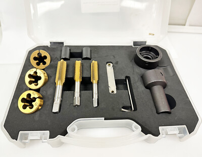 12pcs Tap & Die Set for Wheel Studs & Nuts Thread Re-Cutting Wheel Nuts ...