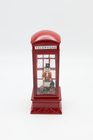Christmas Snow Globe Ornament Nutcracker Xmas Decor Telephone Box Red ...