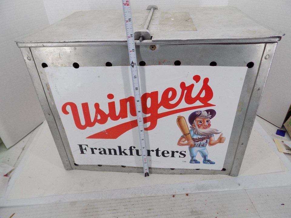VINTAGE USINGER'S RARE STADIUM HOT DOG HAWKER BOX STERNO CANNED HEAT ...