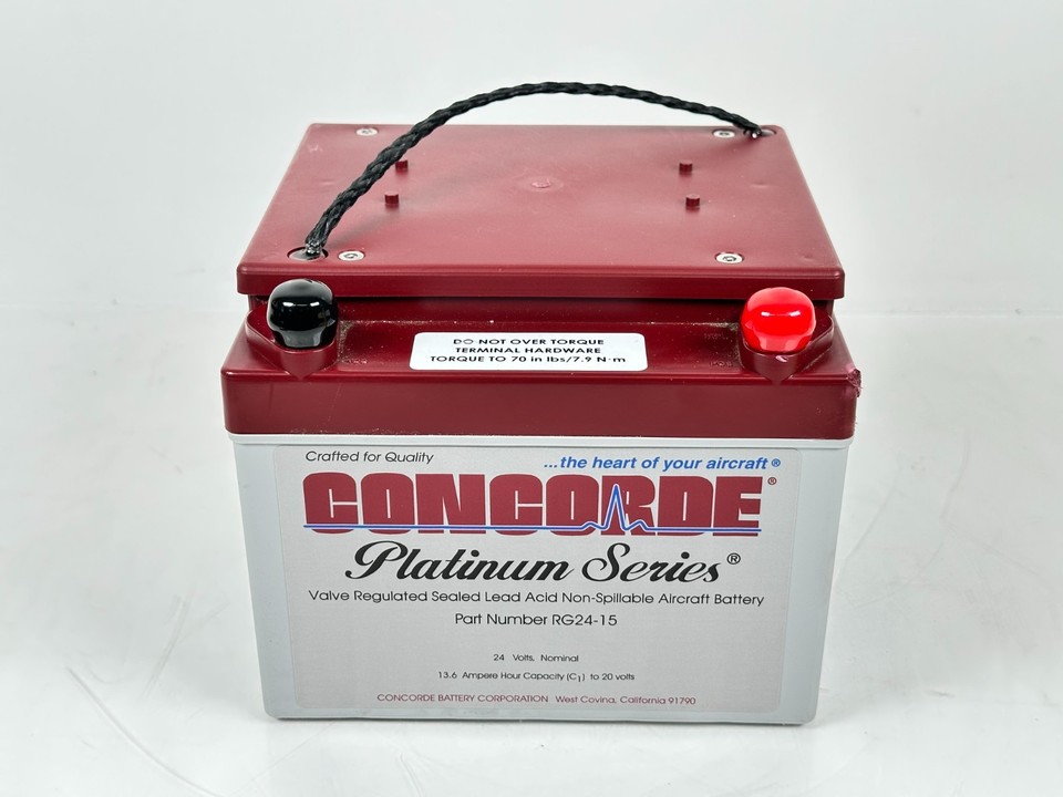 (New) Concorde RG24-15 Platinum Series Sealed Lead Acid Aircraft ...