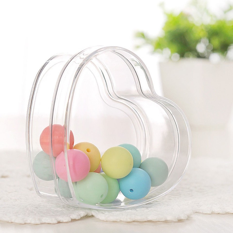 6 Pcs Heart Shaped Chocolate Box Empty Heart-shaped Storage Tray ...