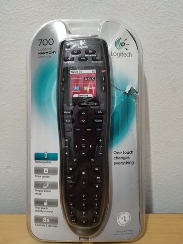 Logitech Harmony 700 Rechargeable Remote Color Screen Up To 6 Remotes ...
