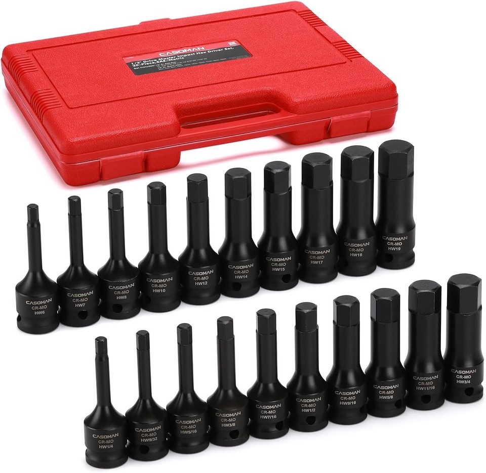 Professional Grade Impact Hex Bit Set - Easy Storage & Corrosion ...