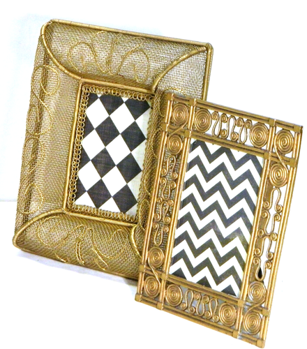 Picture Photo Frames Metal Gold Mesh Scroll Easel Back 2 | eBay