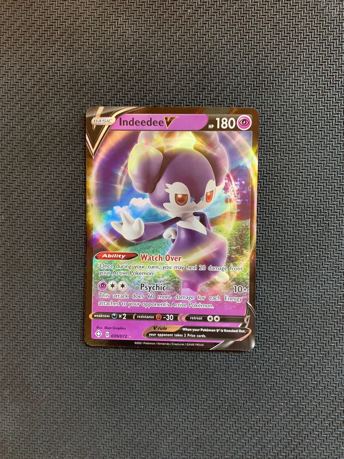 Pokémon TCG Indeedee V Shining Fates 039/072 Holo Ultra Rare for sale ...