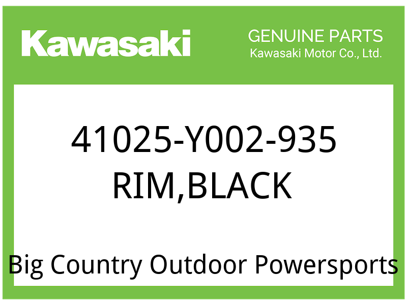 Kawasaki OEM Part 41025-y002-935 Rim Black for sale online | eBay