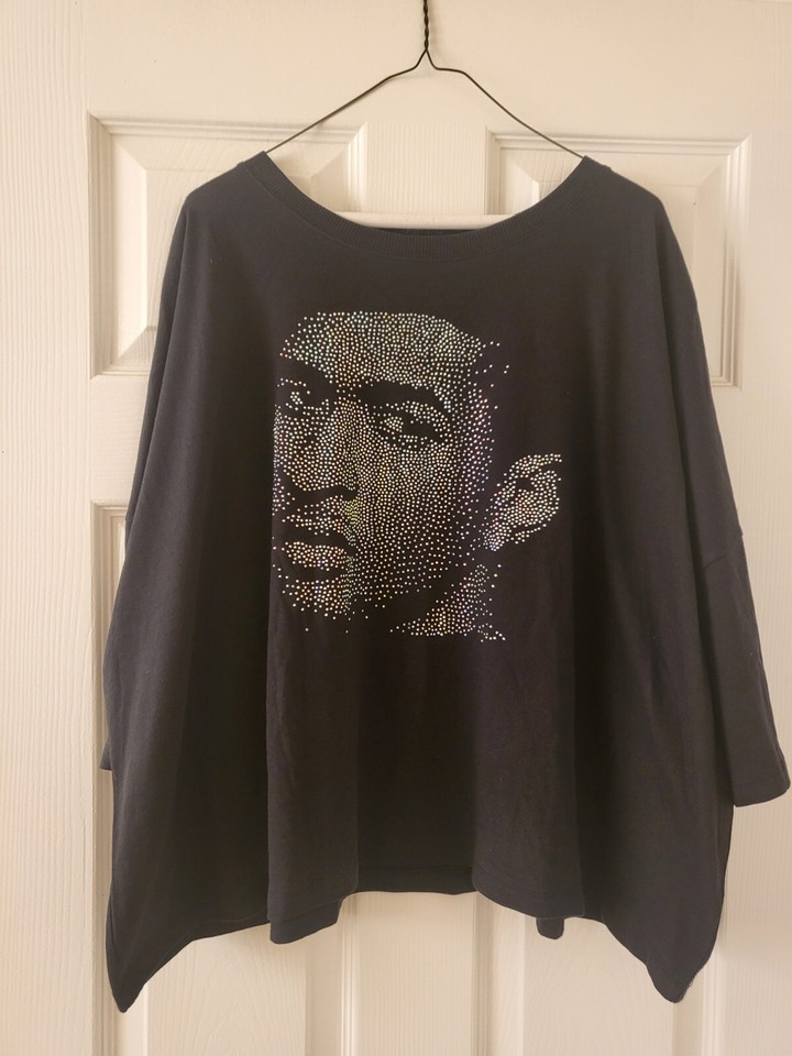 Usher Raymond Inspired Bling Rhinestone Crop Shirt 3x | eBay