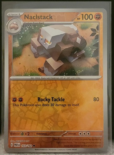 Pokemon TCG Card Naclstack 103/182 S&V Paradox Rift Reverse Holo NM | eBay