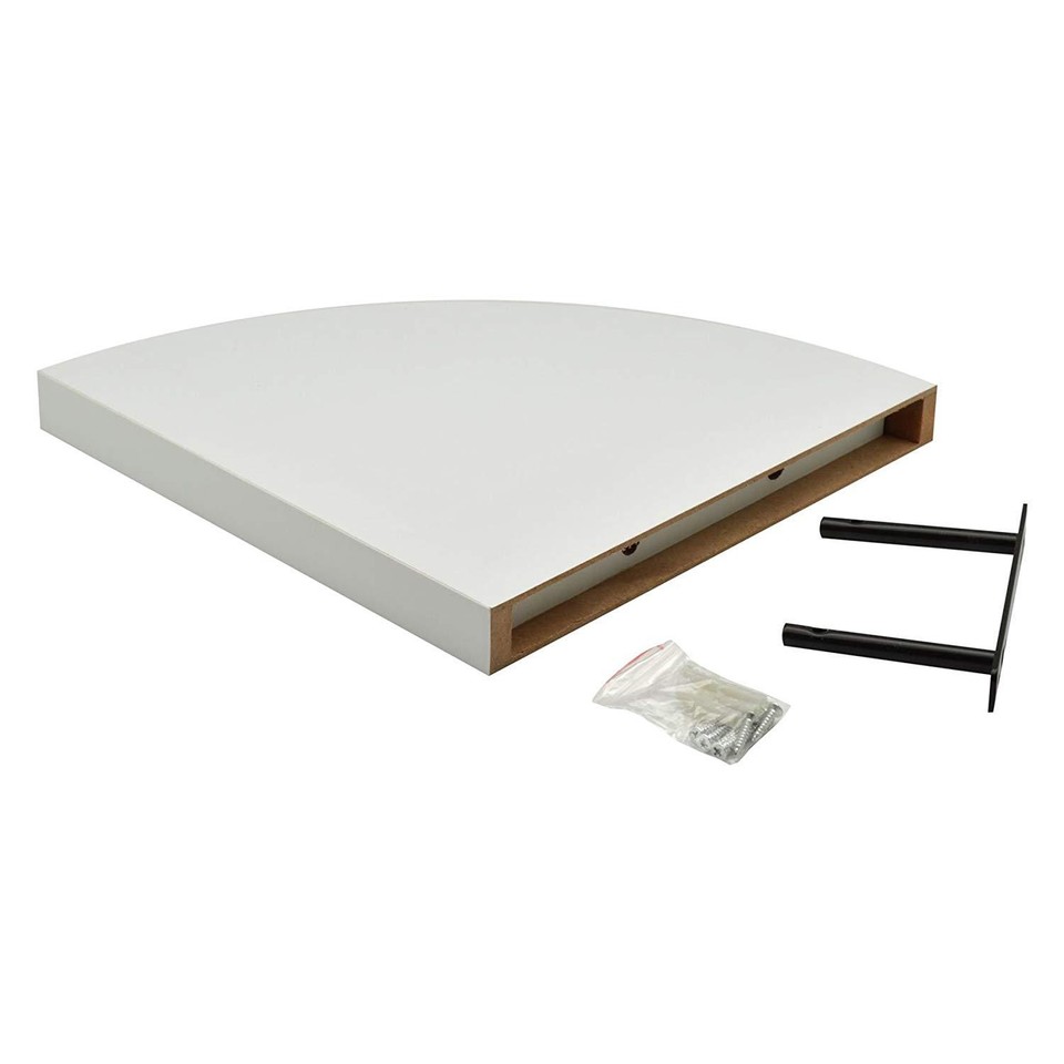 High Gloss Floating Corner Shelf Wall Mounted Storage Unit Shelving ...