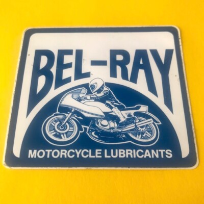 Vintage BEL-RAY motorcycle STICKER decal - collectible lubricants motor ...