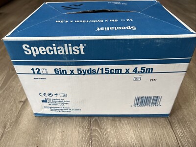(12 Rolls) BSN Specialist Plaster Bandages 6in x 5yds/15cm x 4.5m 7376 ...