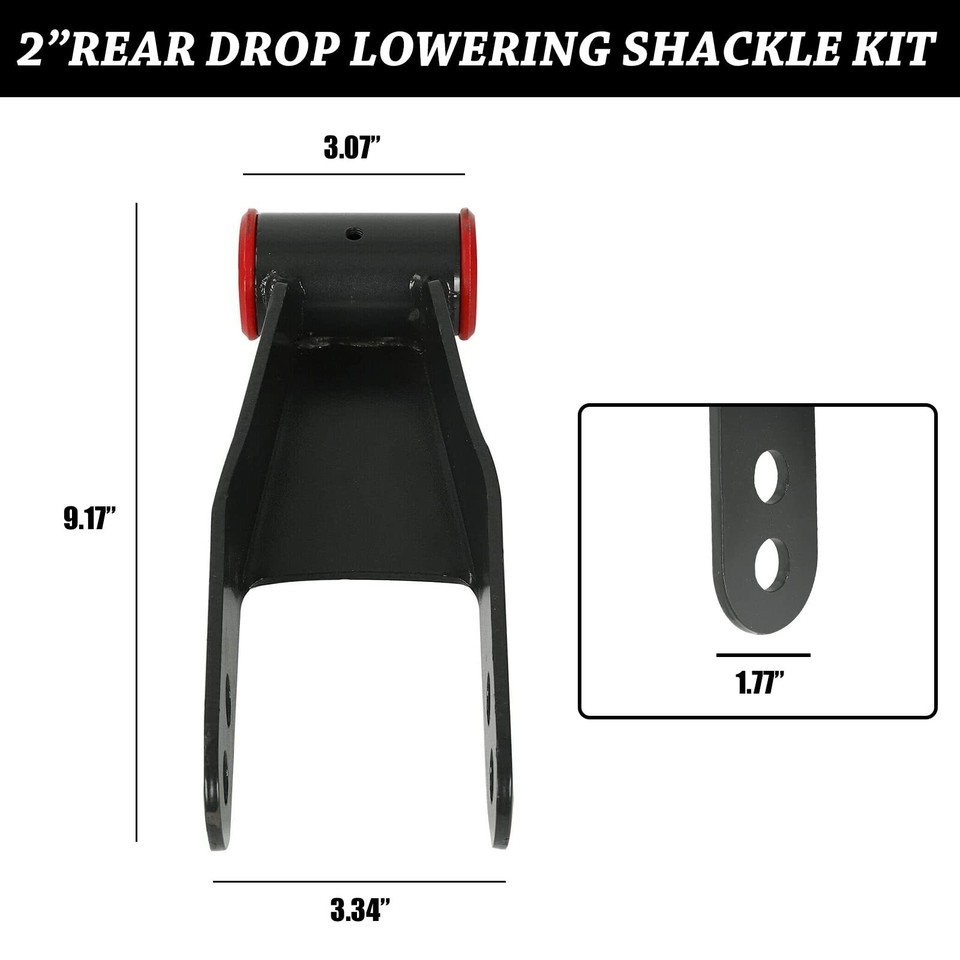 2" Rear Drop Lowering Shackle Suspension Kit For Chevrolet S10 S10 ...