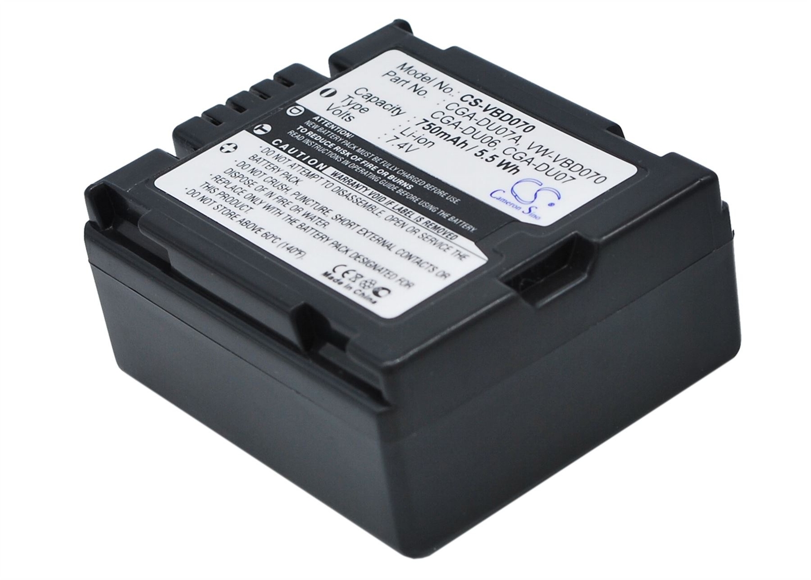 Battery Pack For Panasonic VDR-D310E-S,VDR-D400,VDR-M30,VDR-M30K,VDR ...