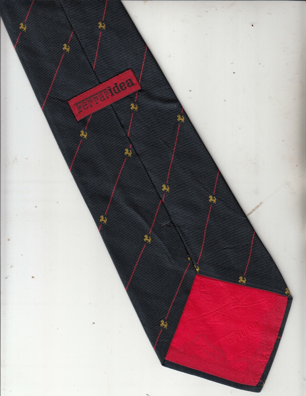 Car-Ferrari Car-[Car Owners Tie]-Ferraridea-100% Silk-Made In Italy-51 ...