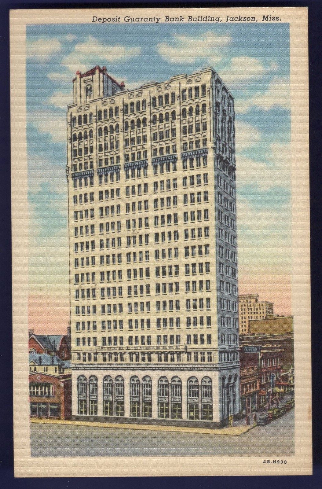 Deposit Guaranty Bank Building Jackson Mississippi Linen Card Free ...