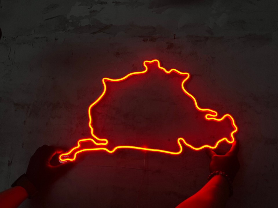 Nürburgring Track Neon Sign, F1 Track Neon Sign, Nürburgring , F1 Track ...