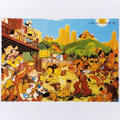 Mickey Mouse Postcard Donald Duck Clarabelle Cow Peg Leg Pete Disney ...
