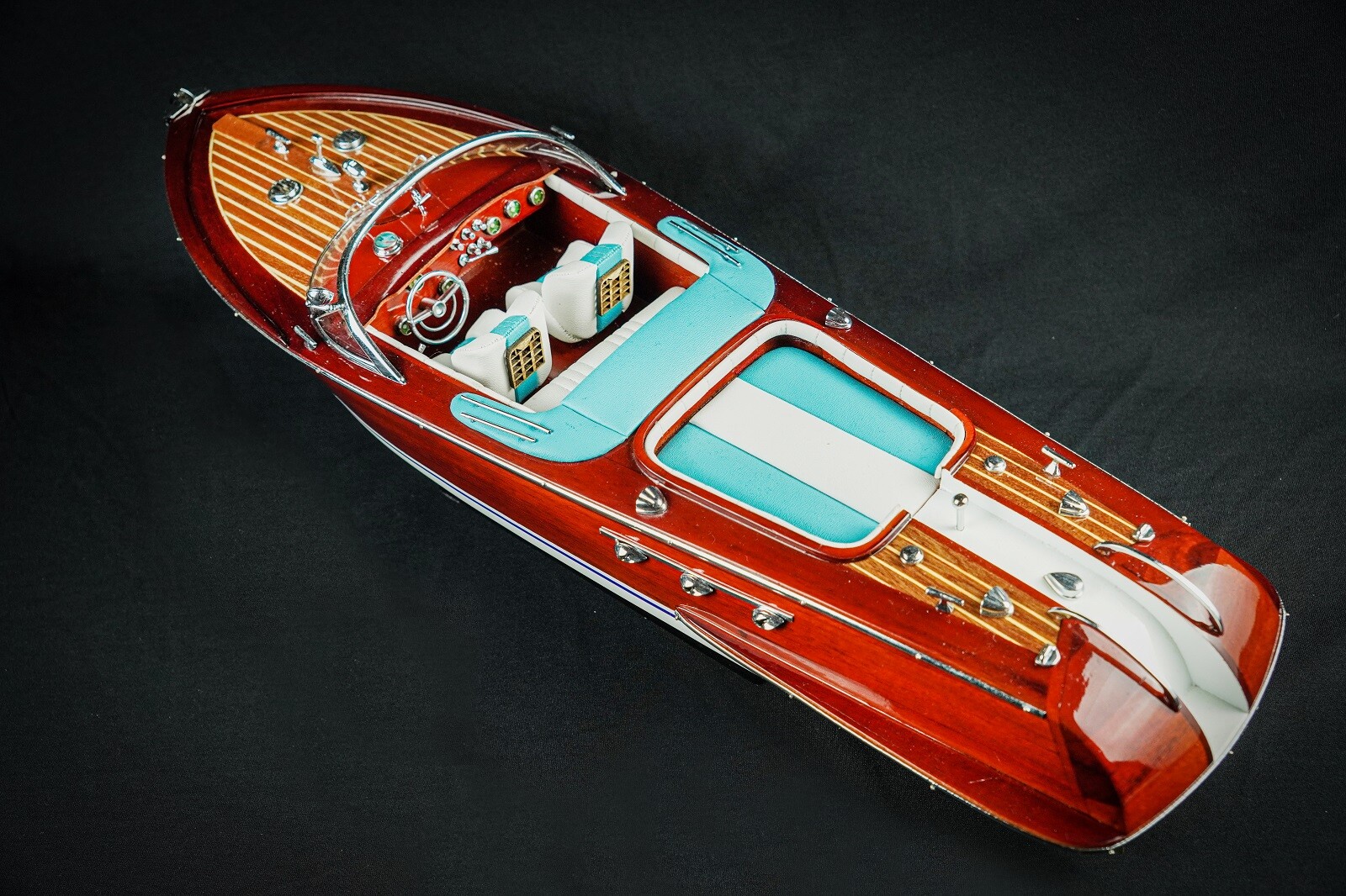 1:16 Riva Aquarama Boat 21" Wooden Ship Handcrafted Model Italian Speed ...