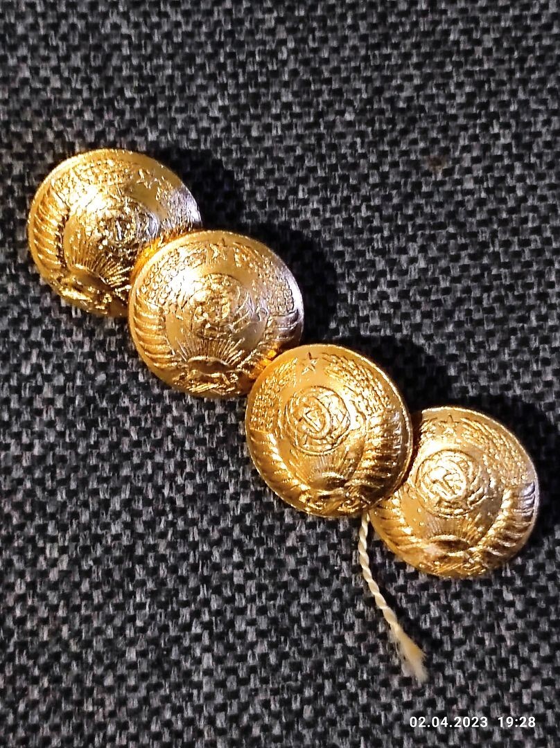 Soviet Army Uniform Generals and Officers Metal Golden Buttons USSR ...