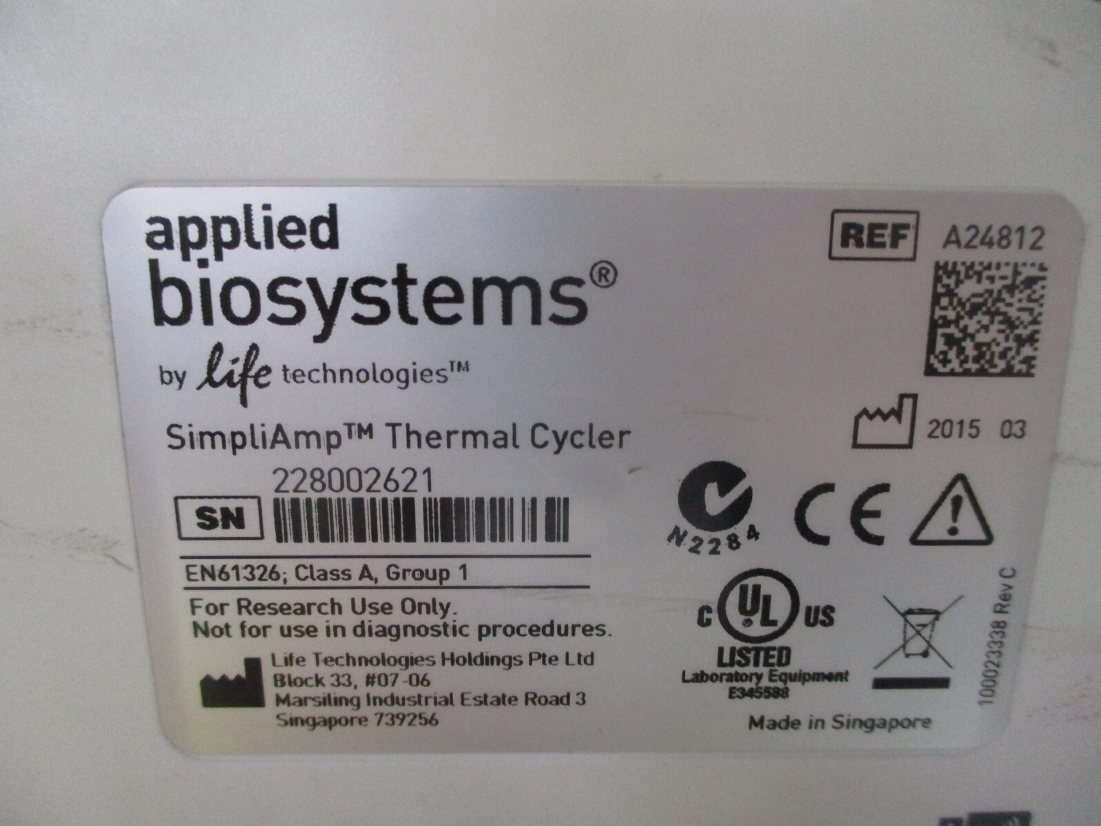 Applied Biosystems A24812 SimpliAmp Thermal Cycler | eBay