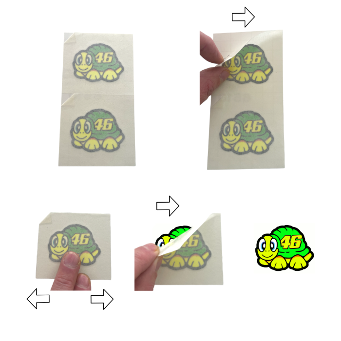 Valentino Rossi TURTLE sticker Vinyl 46 Tartaruga 2012 5cm 2" adesivo ...