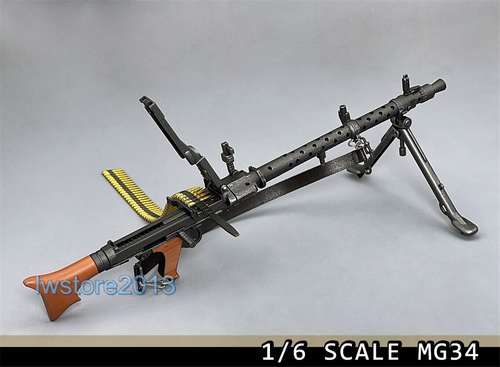 1:6 WWII MG34 Gun Rifle Weapon Model For 12" Male Action Figure Doll ...