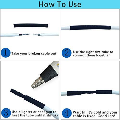 560 Pcs Heat Shrink Tubing Electrical Wire Cable Wrap Assortment Kit ...