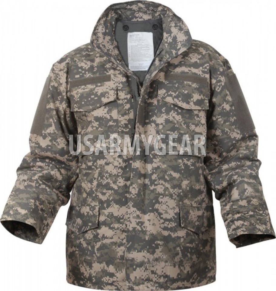 NEW US ARMY ACU FIELD JACKET COAT M65 M-65 S,M,L, w HOOD | eBay